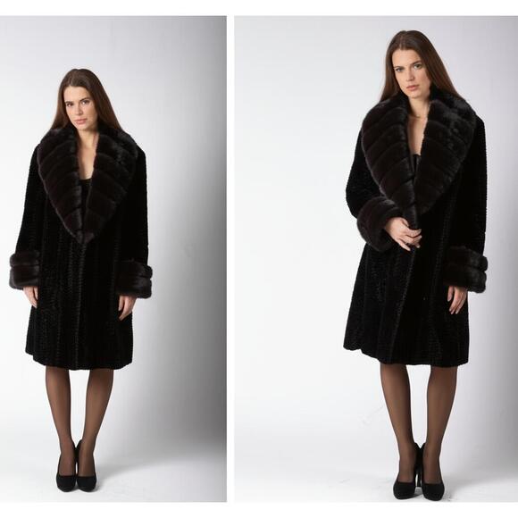 INC International Concepts | Jackets & Coats | Vintage Faux Fur Black ...